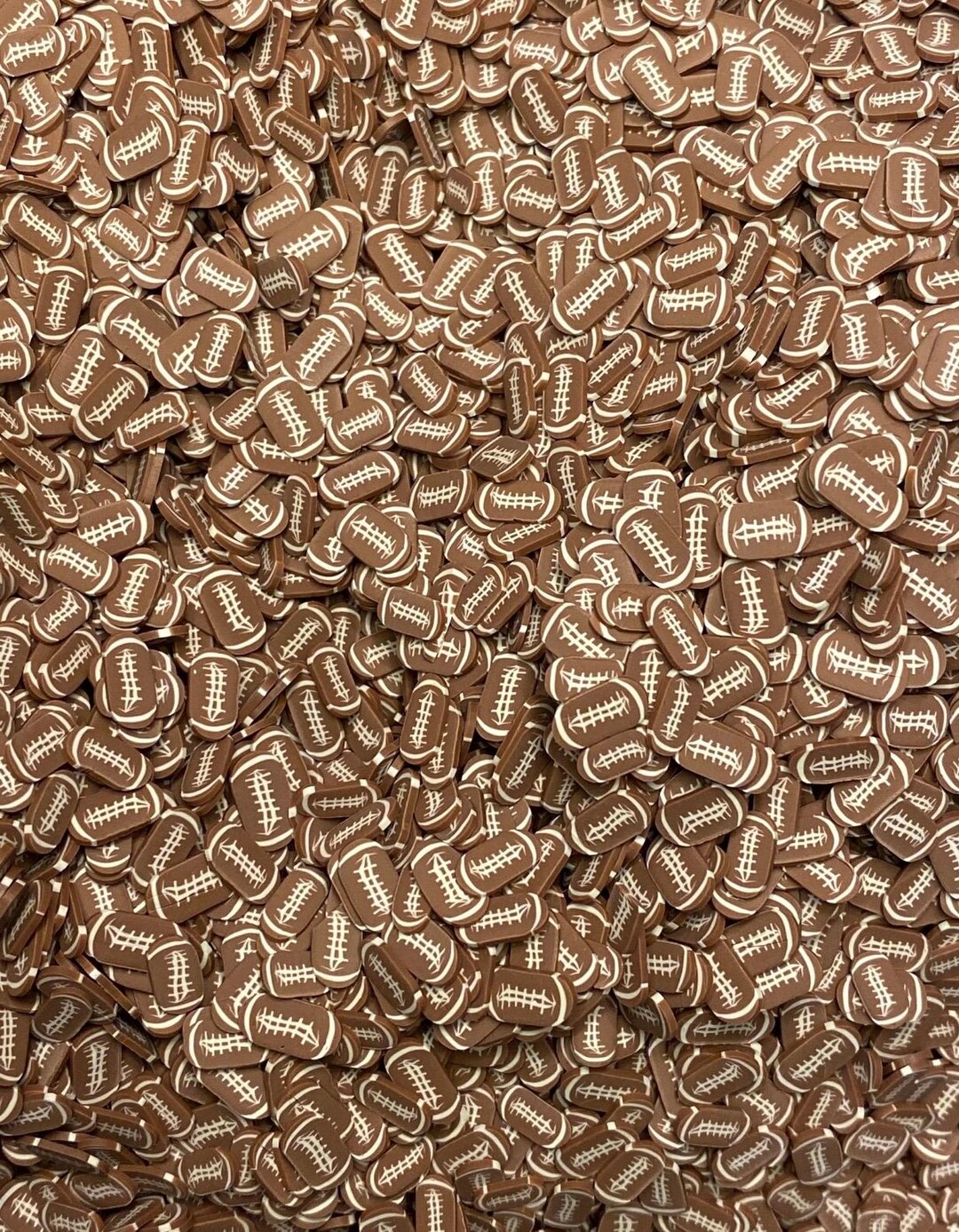 Football Polymer Clay Slices 5mm. 0.5 Oz Bag - Etsy
