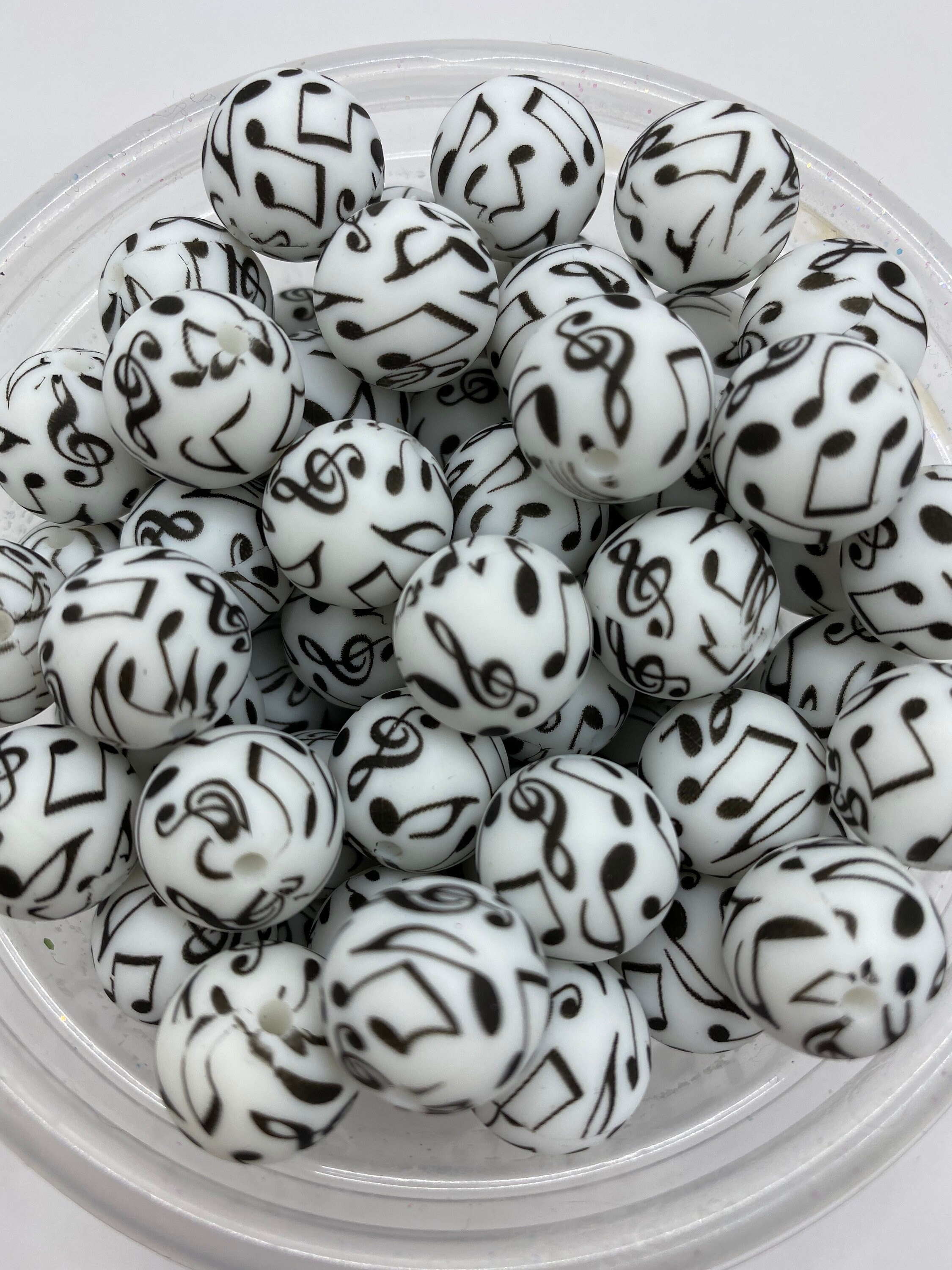 10 Music Notes Pattern Silicone Beads 15mm - Etsy