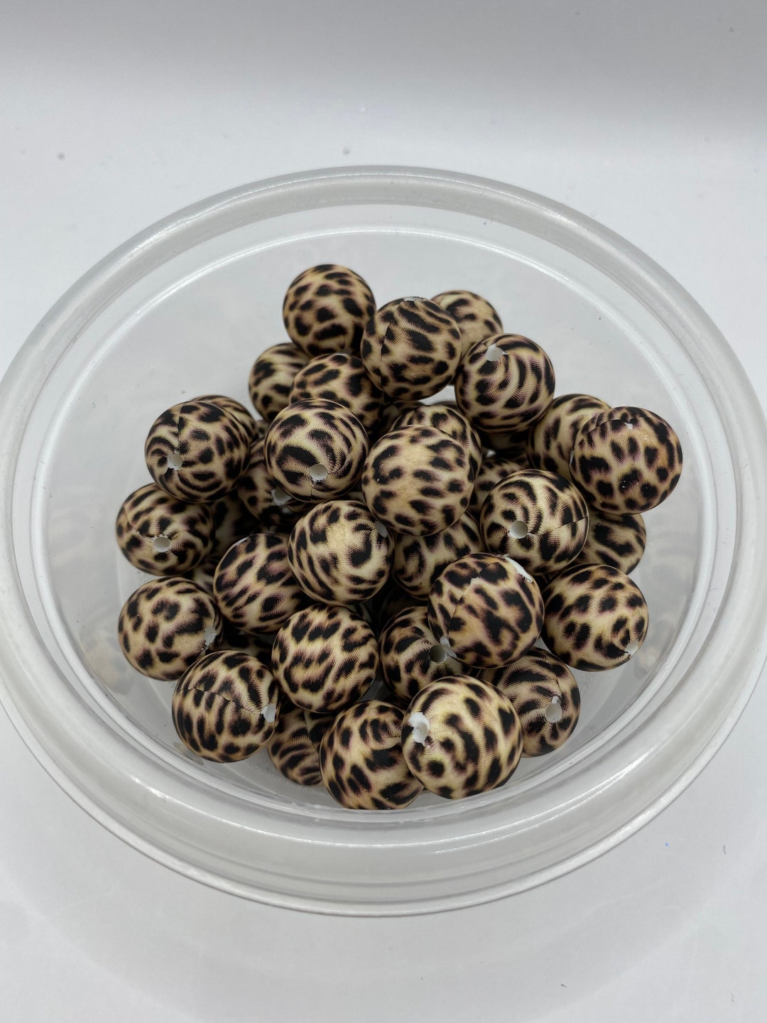 10 Cheetah Pattern Silicone Beads - 15mm - Etsy