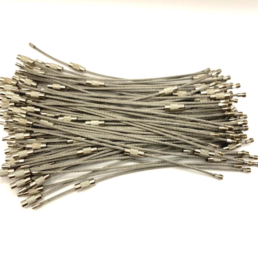 10 Count - 6 Inch Stainless Steel Wire Cable - Cup Charms - Etsy