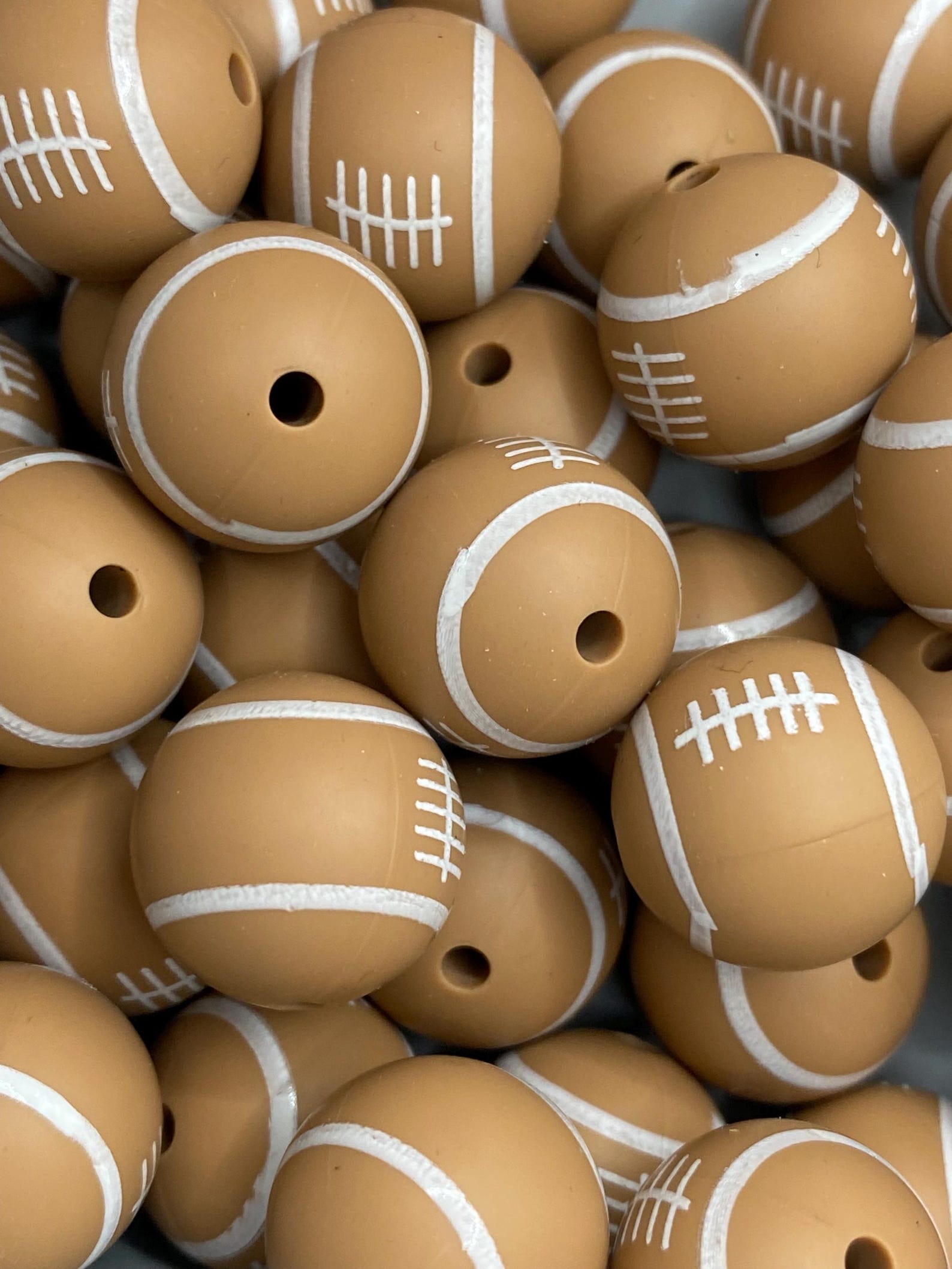 Football Silicone Beads 10 Count - Etsy