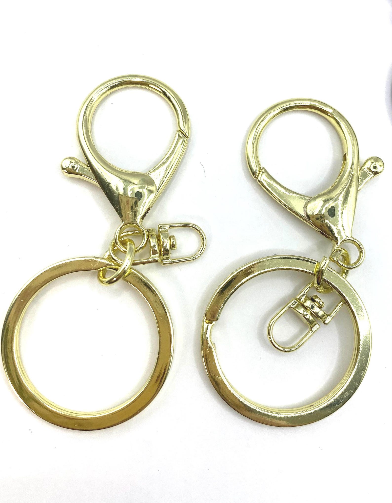 5 Keyrings, Metal Clasp, Lobster Claw Clasp, Available in 3 Colors - Etsy