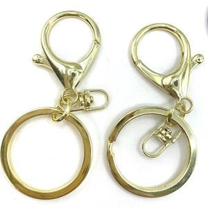 5 Keyrings, Metal Clasp, Lobster Claw Clasp, Available in 3 Colors - Etsy