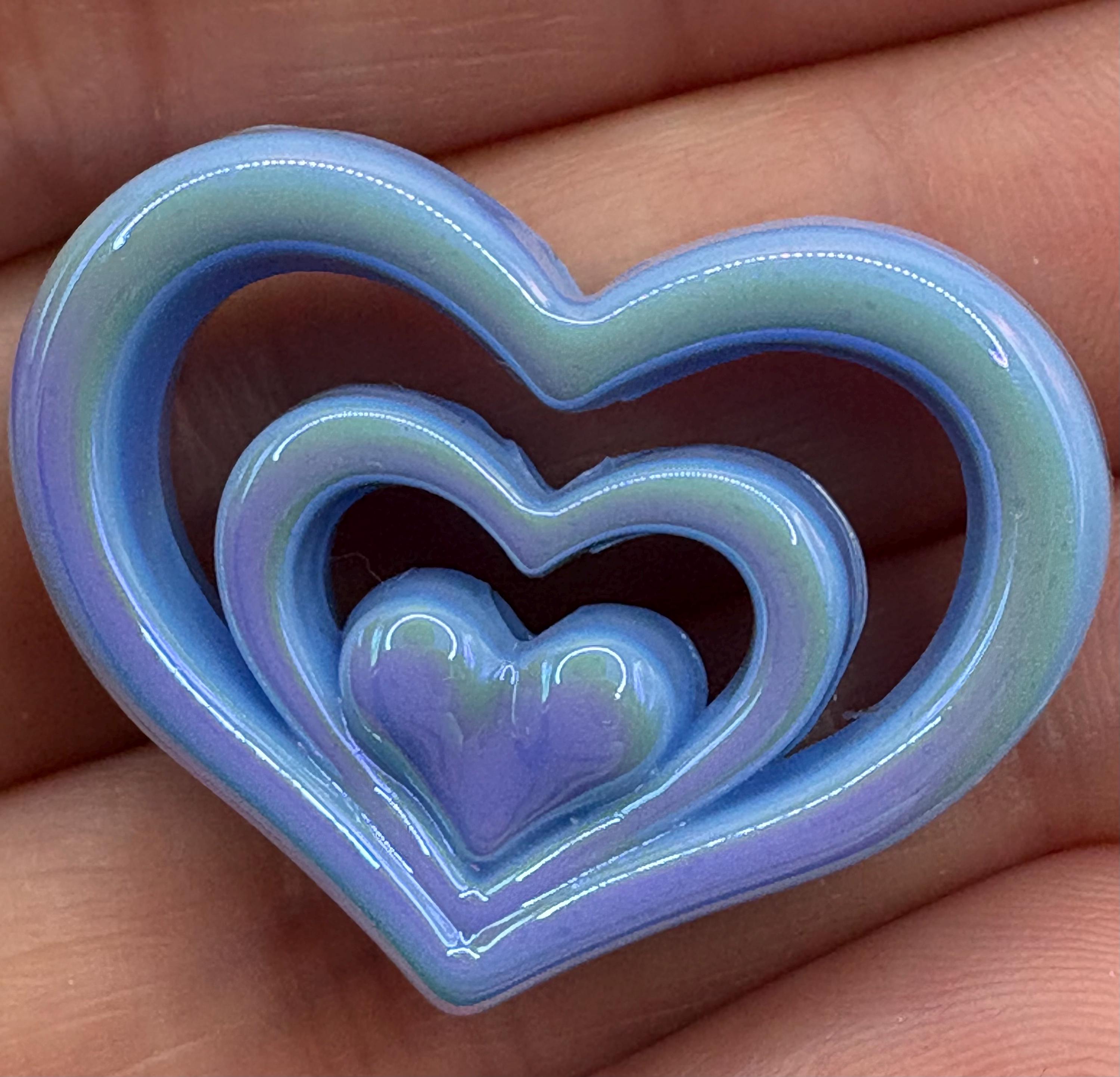 Acrylic Heart Focal Beads - 3 Pieces - Random Color Mix - Etsy