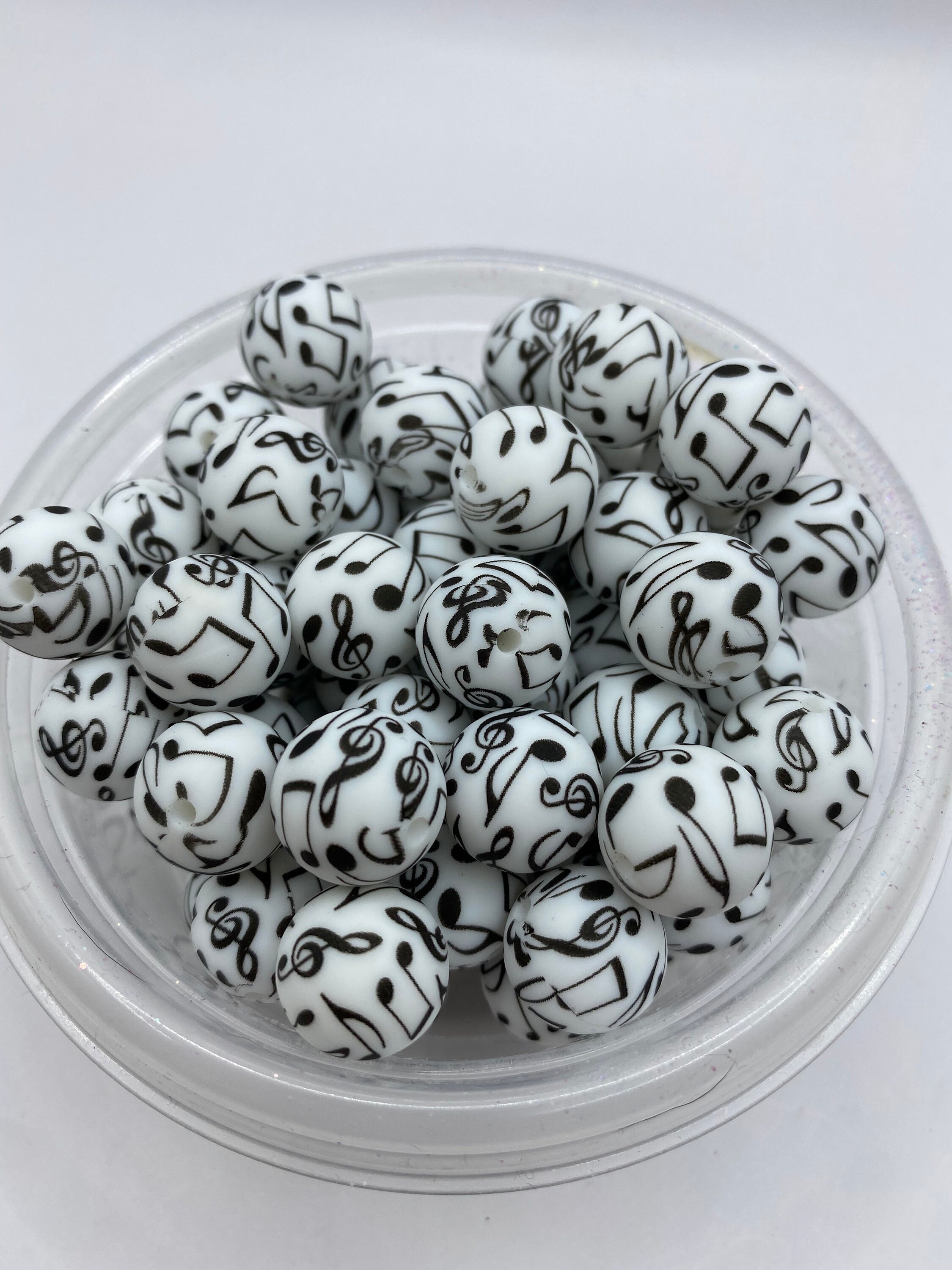 10 Music Notes Pattern Silicone Beads 15mm - Etsy