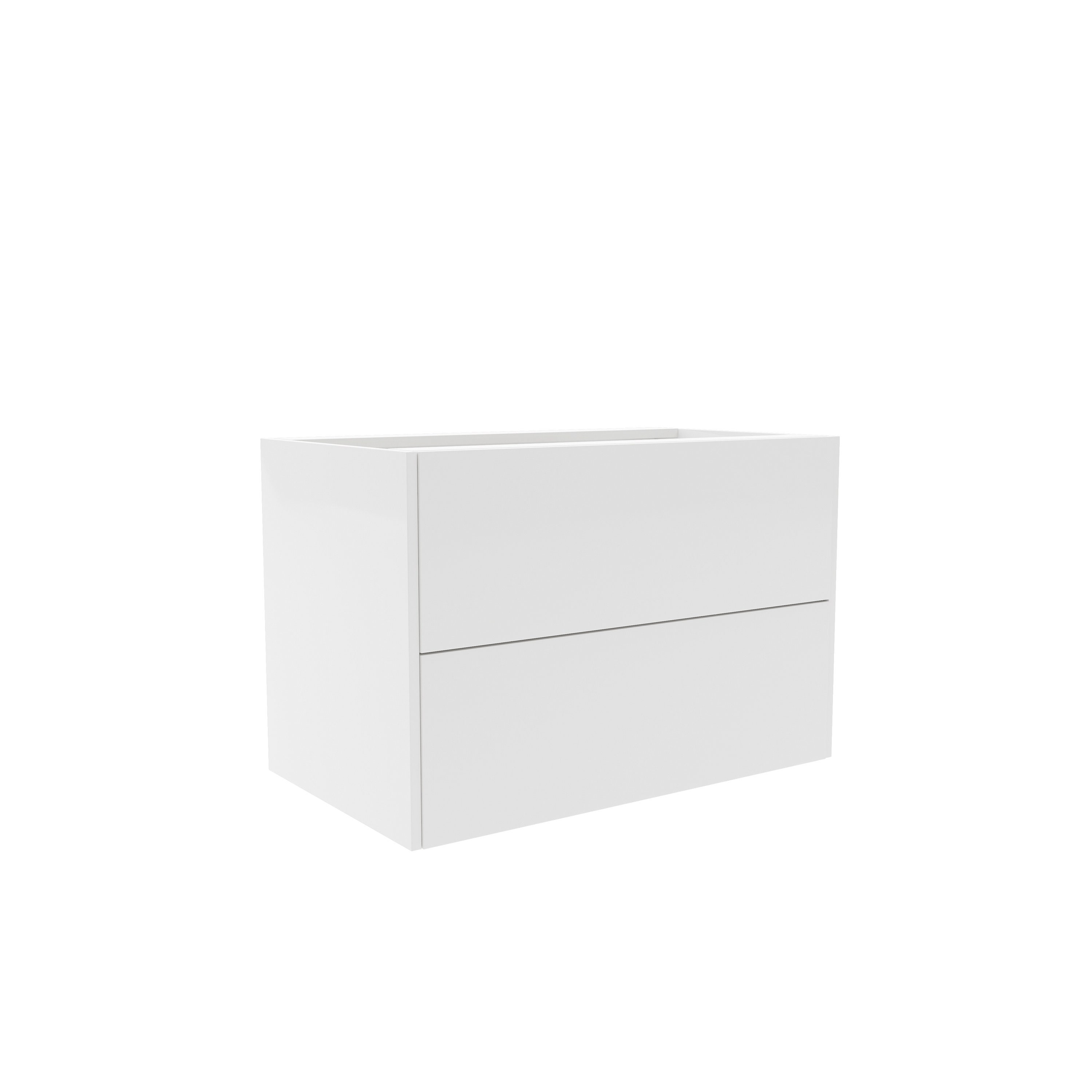 High Gloss White Floating Vanity 36 Inch W/ 2 Drawers | Modern Flat ...
