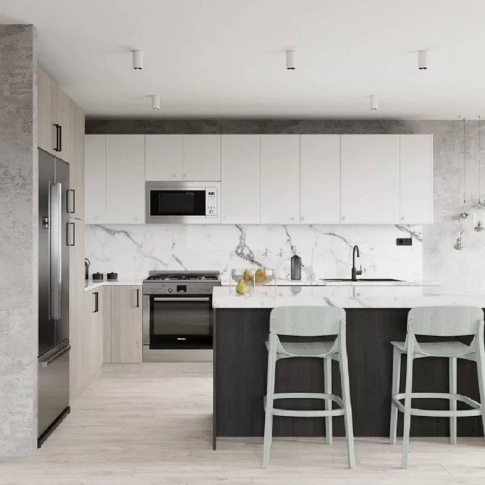 Gloss White Kitchen Cabinets | Frameless Cabinets, European Style ...