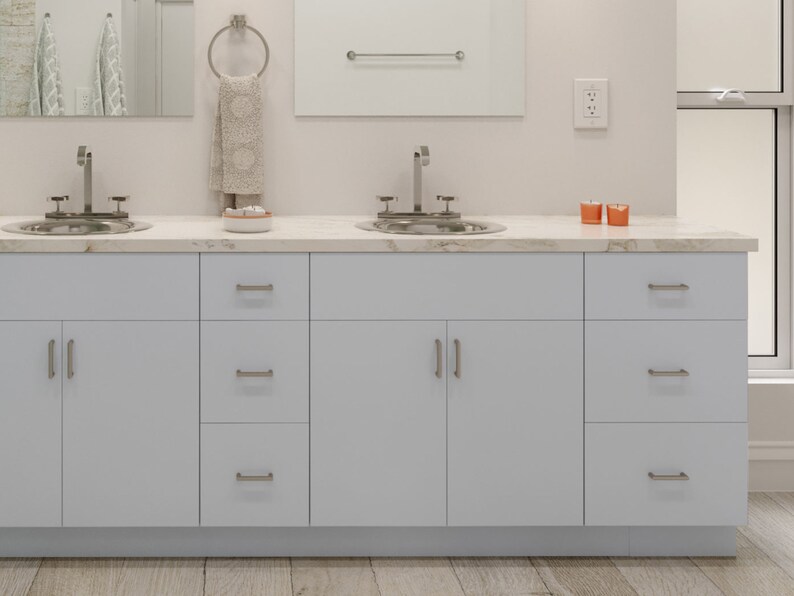 Ultra Gray European Kitchen Cabinets High Gloss Frameless Cabinets ...