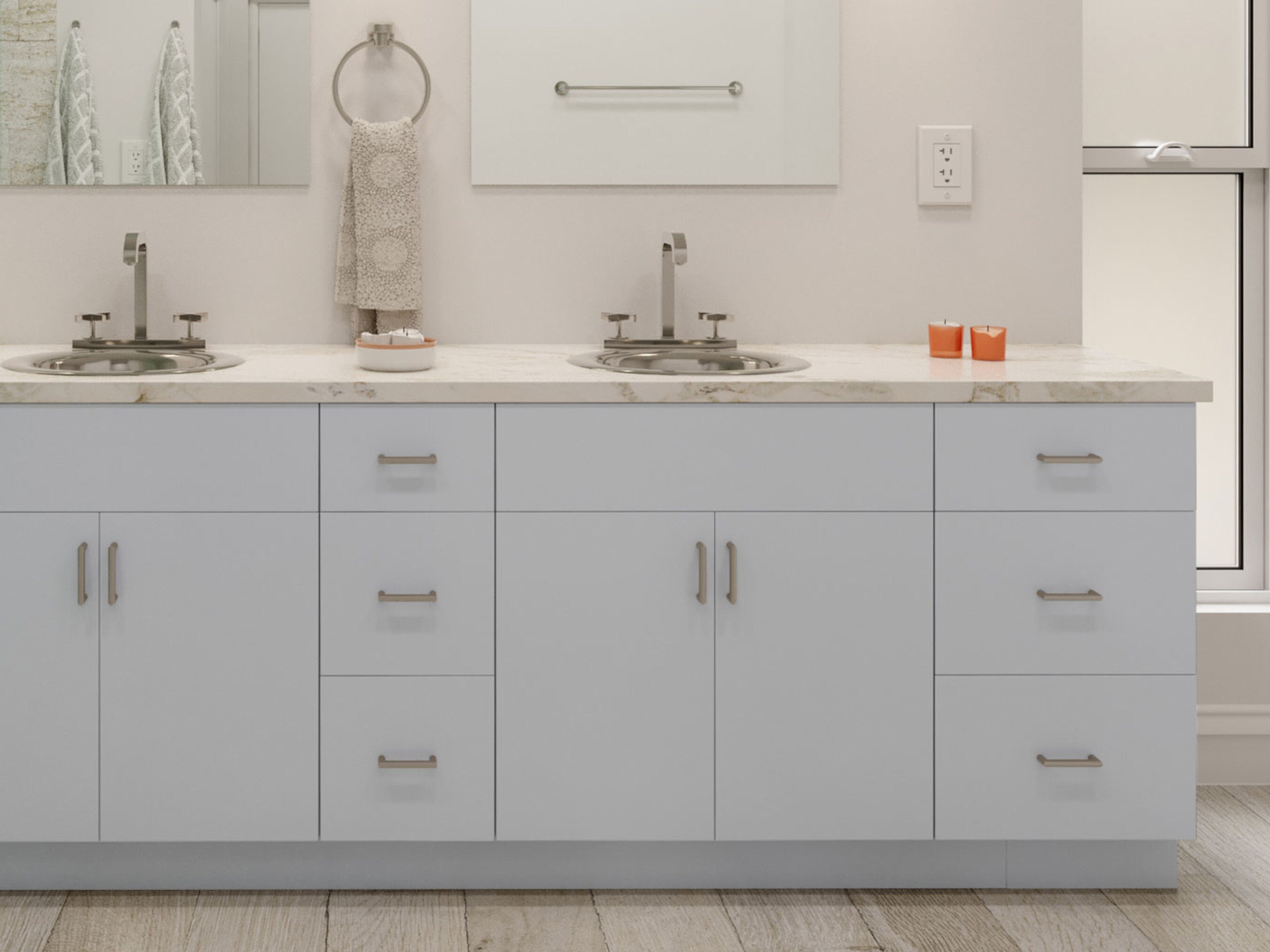 Ultra Gray European Kitchen Cabinets High Gloss Frameless Cabinets ...