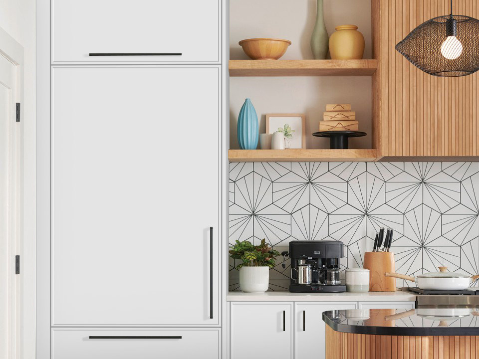 White Slim Shaker Kitchen Cabinets Frameless Modern Contemporary ...