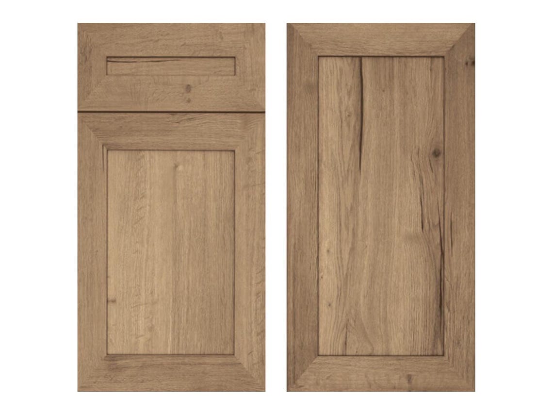 Natural Oak Shaker Kitchen Cabinets | Wood Frameless Cabinets, European ...