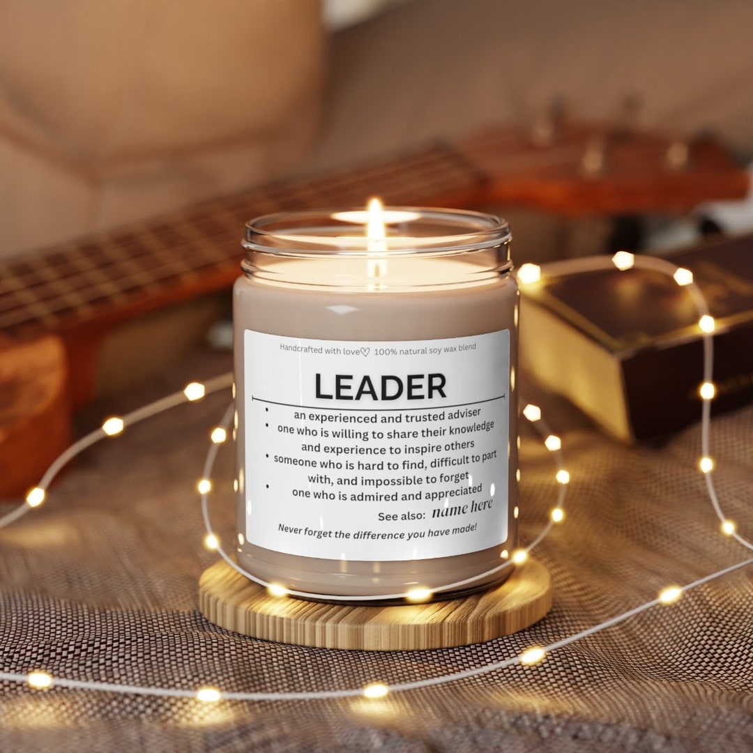 Personalized Leader Candle, Perfect Leader Gift, Appreciation Gift Boss ...