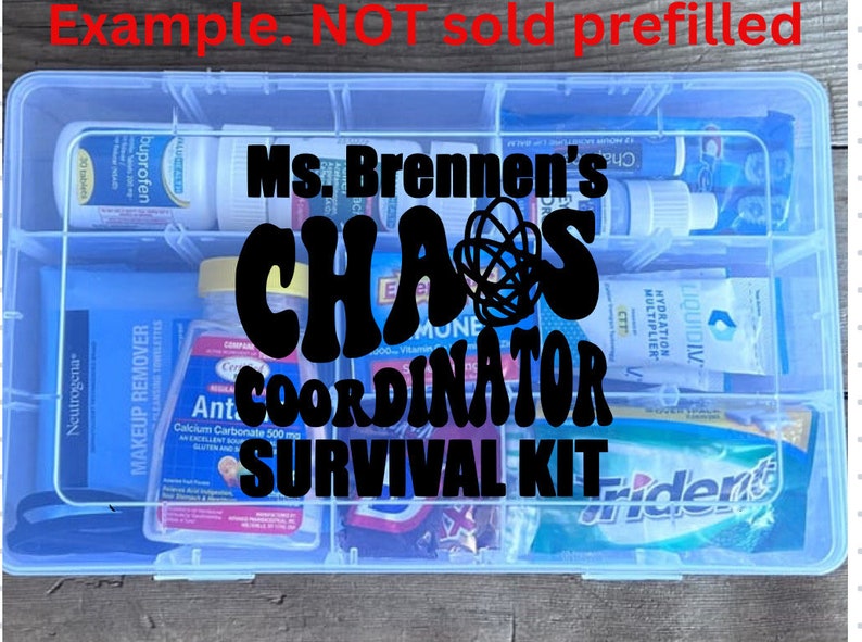 Custom Survival Kit Box for Teacher, Manager, Boss, Front Desk ...