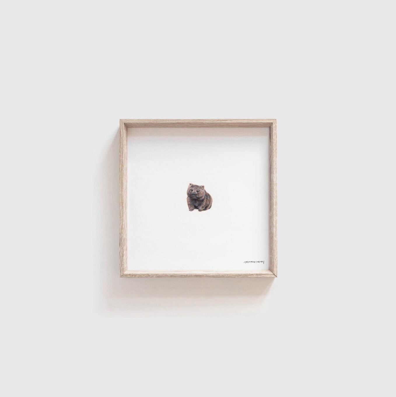 Miniature Wombat PRINT // Tiny Art - Etsy