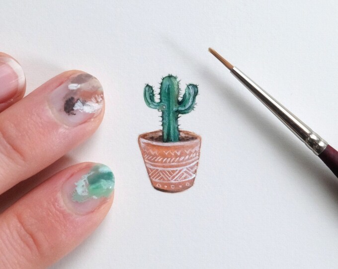 Tiny Art Prints, Succulent Prints, Cactus Art Print, Miniature ...