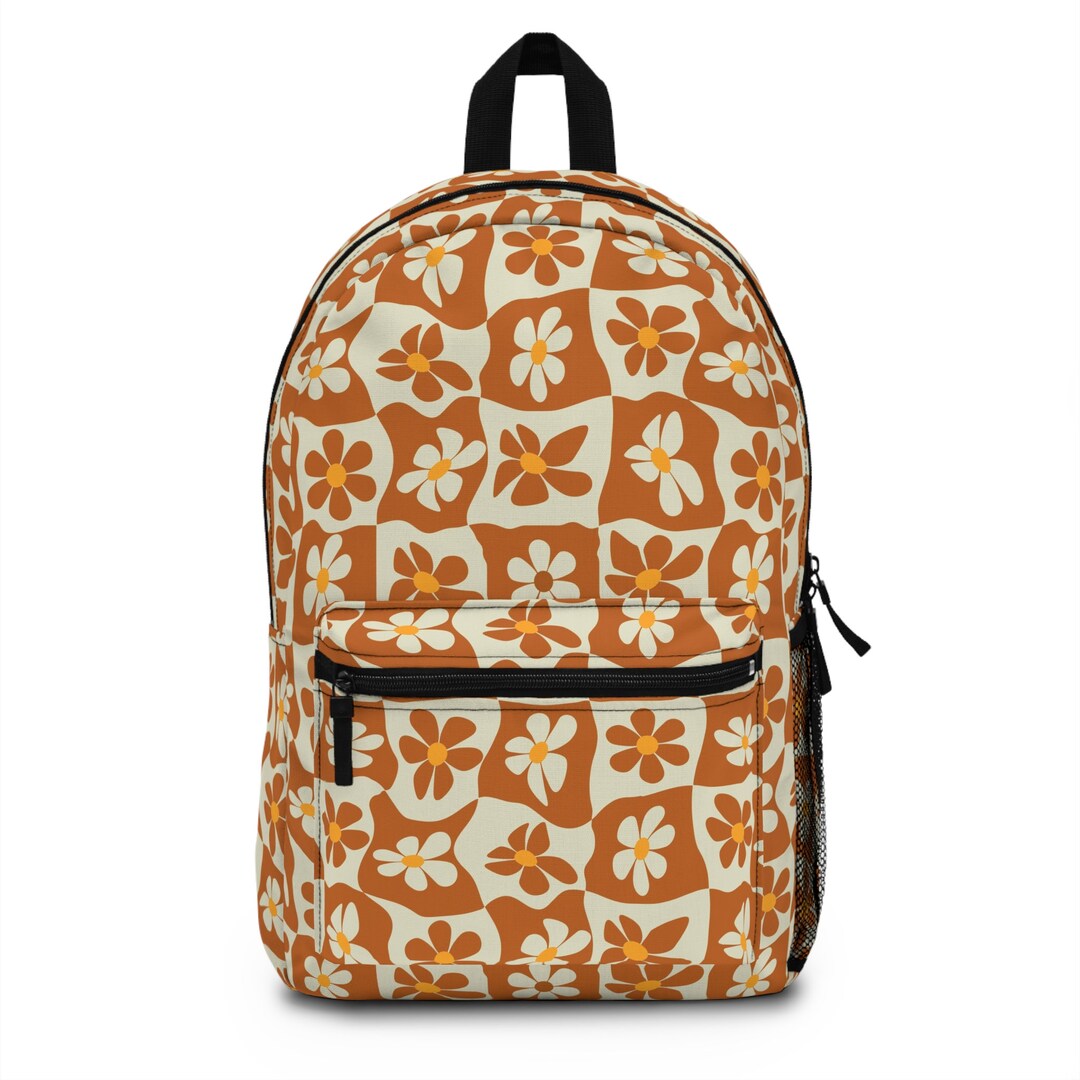 Retro Backpack, Flower Backpack, 70s Backpack, Back to School, Teen ...