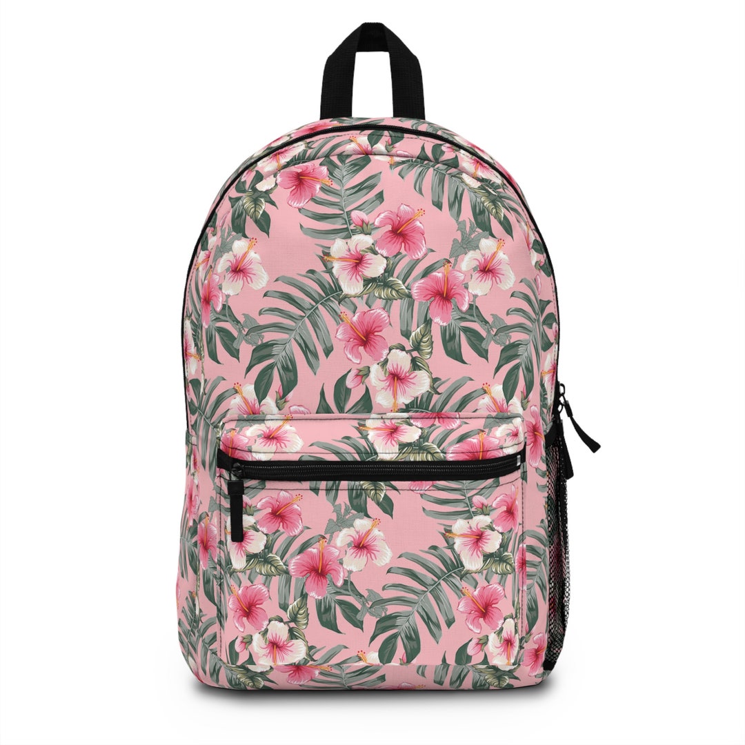 Flower Backpack, Floral Backpack, Pink Backpack, Tropical Backpack ...
