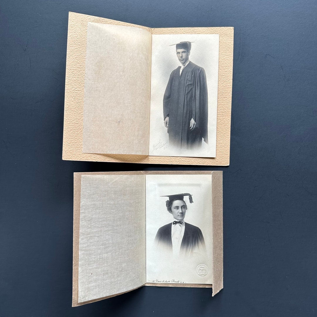 Graduation Cards, Set of 2, Vintage Photos With Vellum Cover, Medical ...