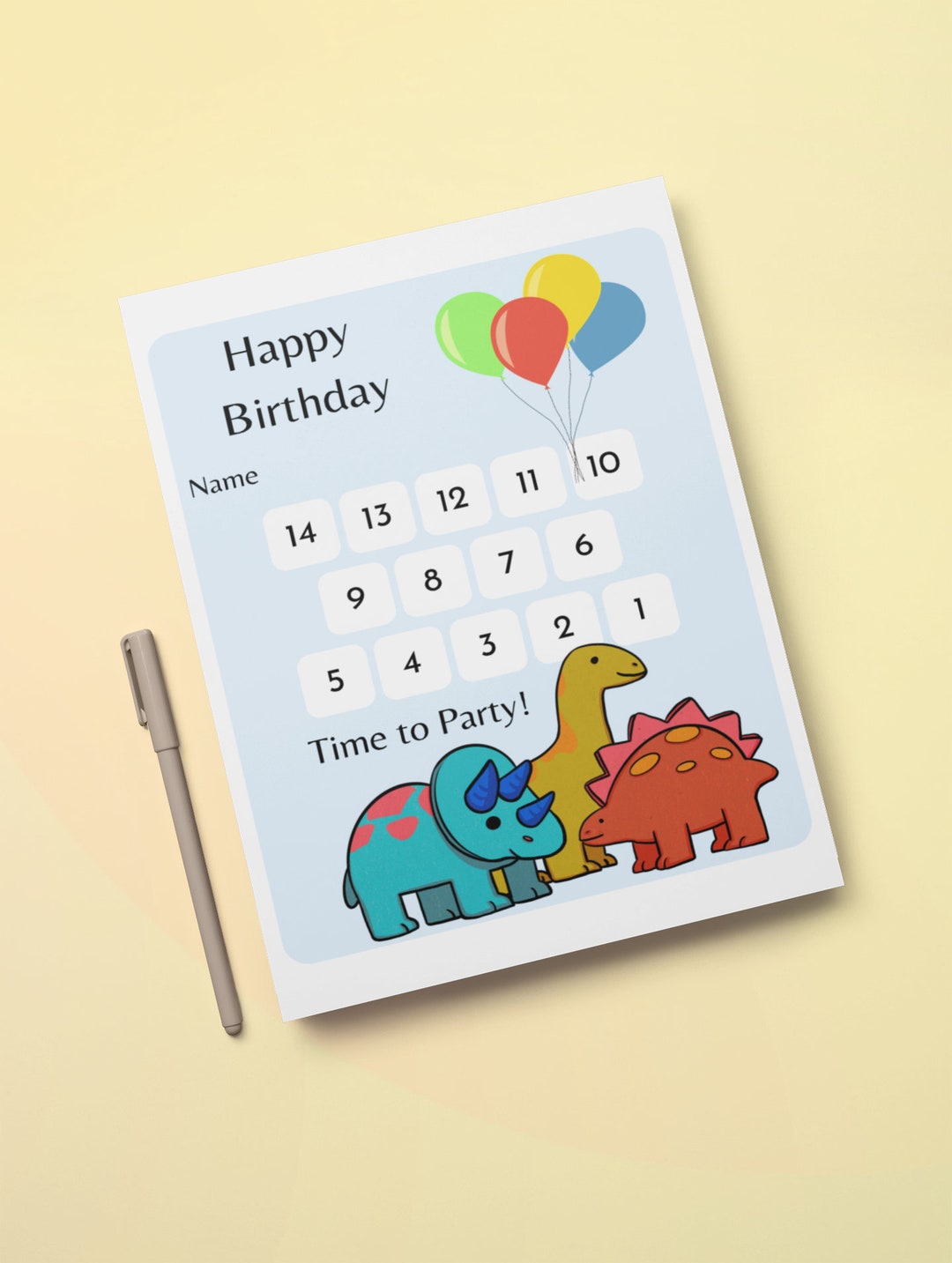 Birthday Countdown for Kids, Gift for Kids, Birthday Activity, Birthday ...