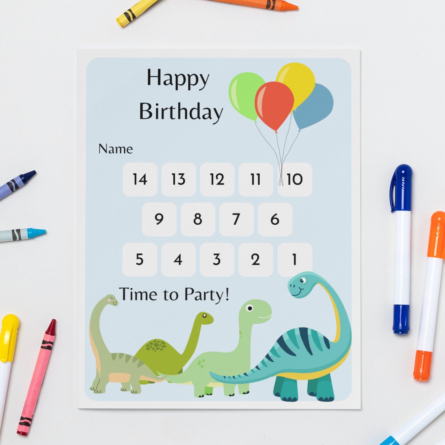 Birthday Countdown for Kids, Gift for Kids, Birthday Activity, Birthday ...