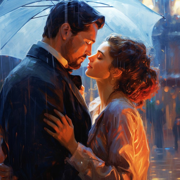 Kiss Under Umbrella - Etsy