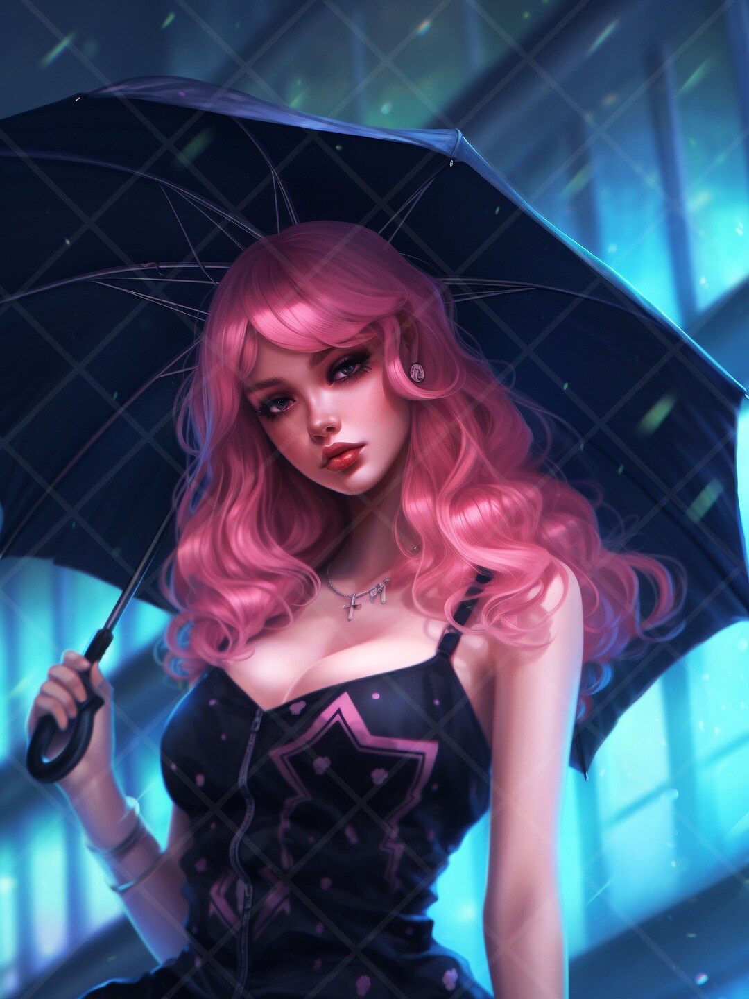 Femme Fatale Digital Download, Hyper-realistic Abstract Girl Portrait, Beautiful, Winsome ...