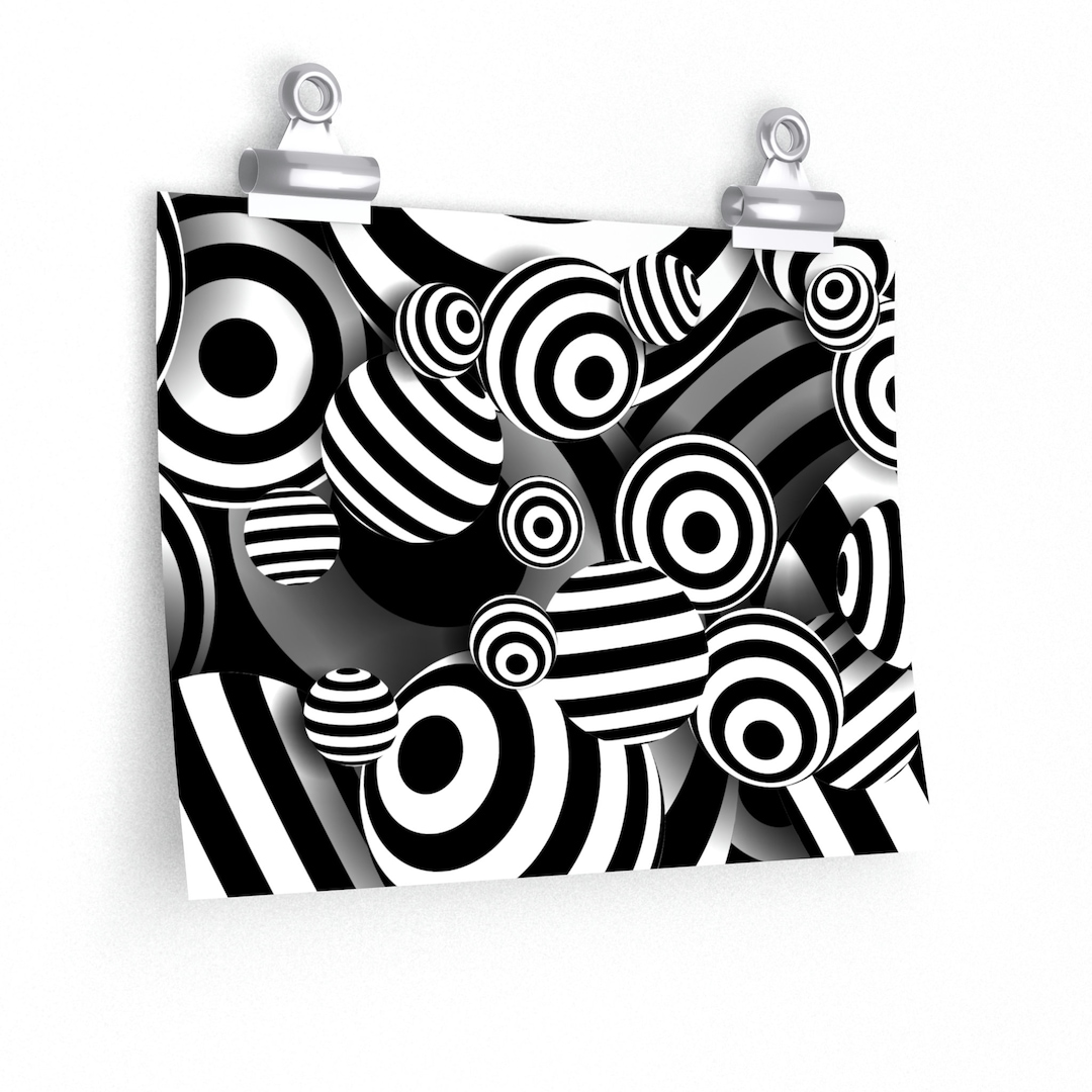 Optical Illusion Poster, Abstract Posters, Modern Art, 3D Wall Art ...