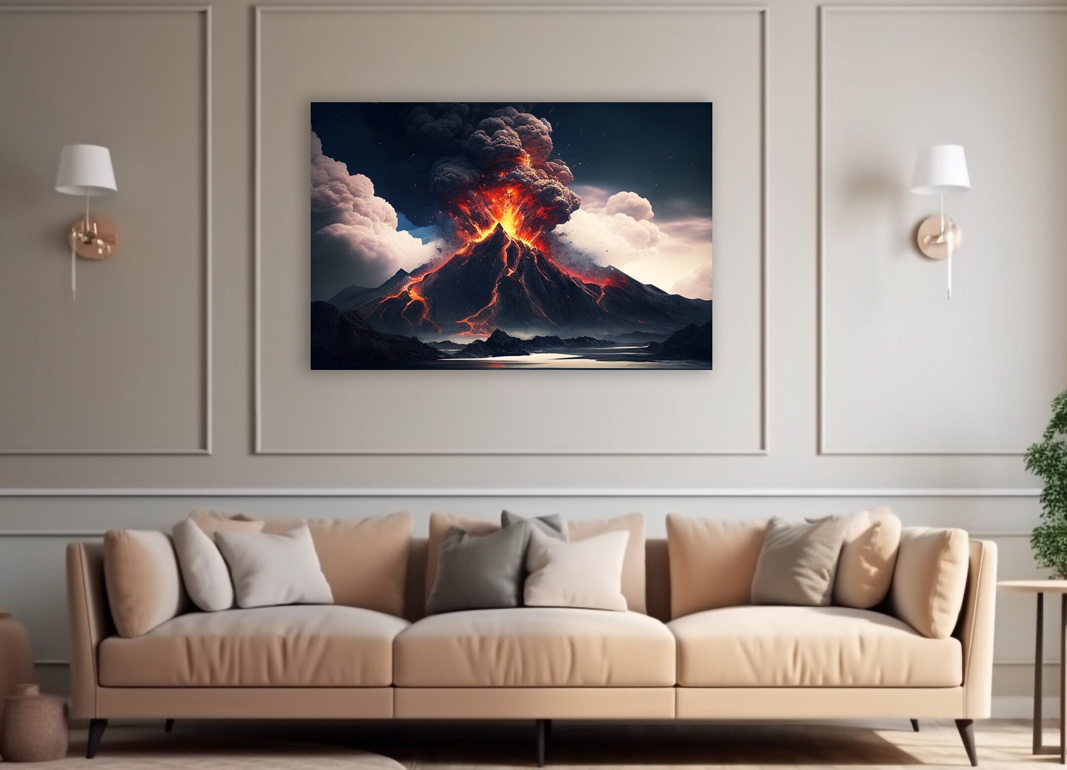 Volcano Eruption, Mountain Art, Lava Art, Mountain Landscape, Nature ...