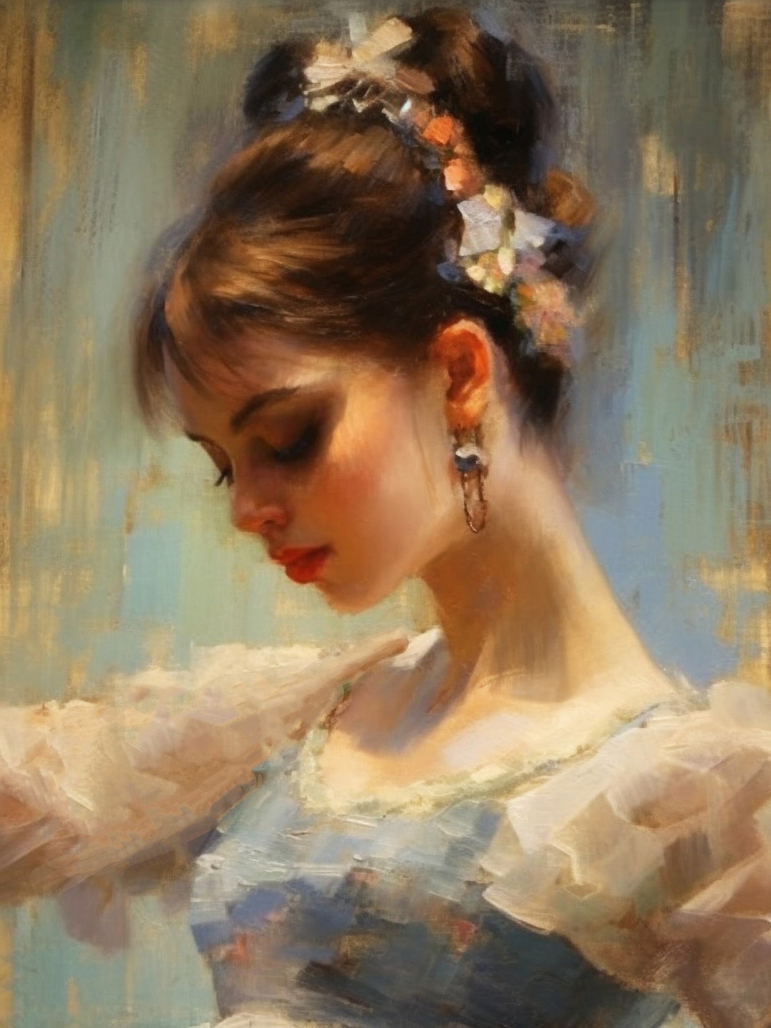 Ballerina Profile View, Canvas Print, French Impressionist, Ballet Wall ...