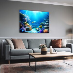 Sea Life, Tropical Fish, Coral Reef, Fish Art, Ocean Print, Nautical ...