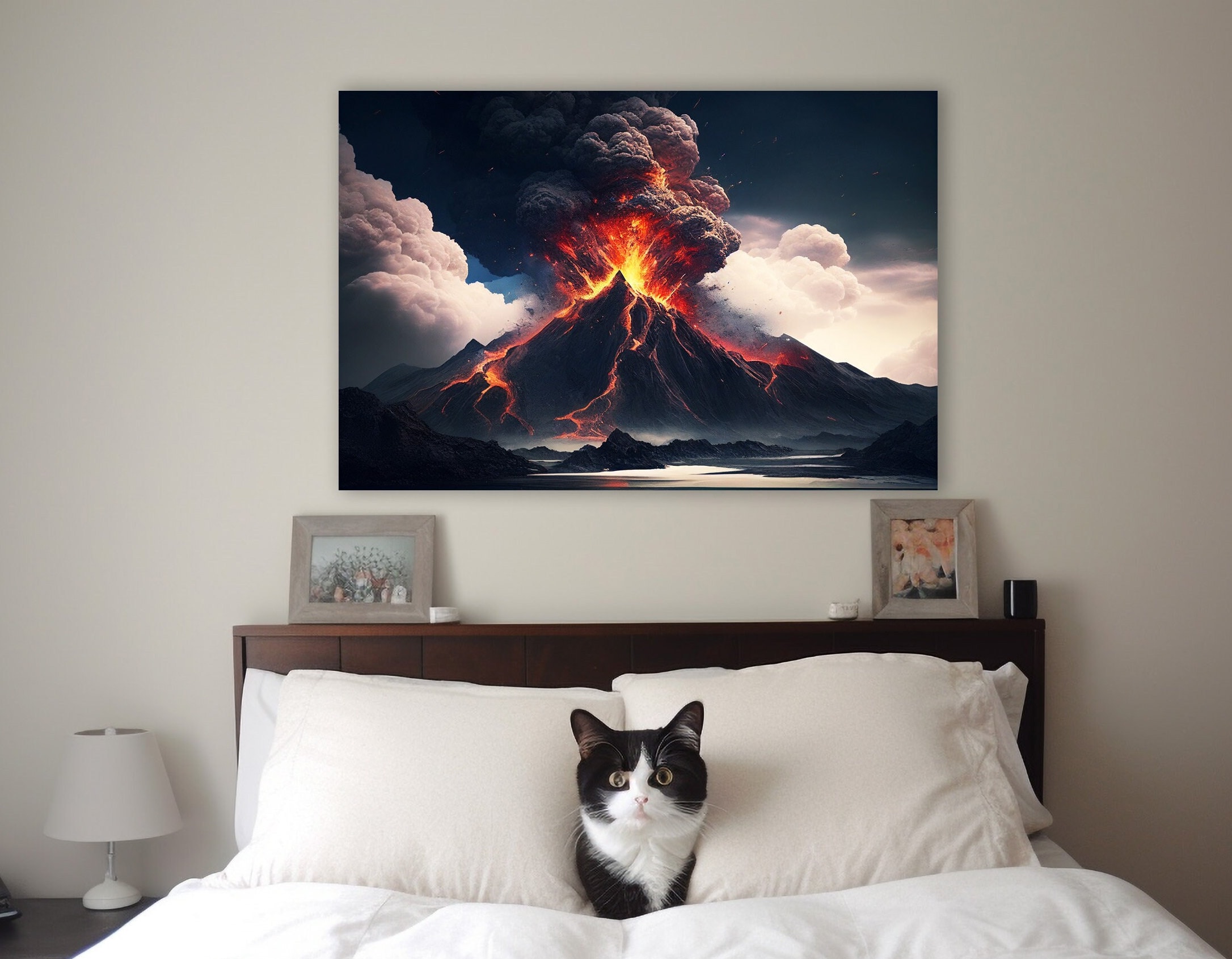 Volcano Eruption, Mountain Art, Lava Art, Mountain Landscape, Nature ...