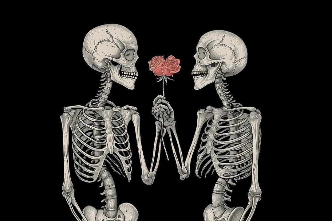 Valentine Skeletons Digital Download, Love Clipart, Commercial Use ...