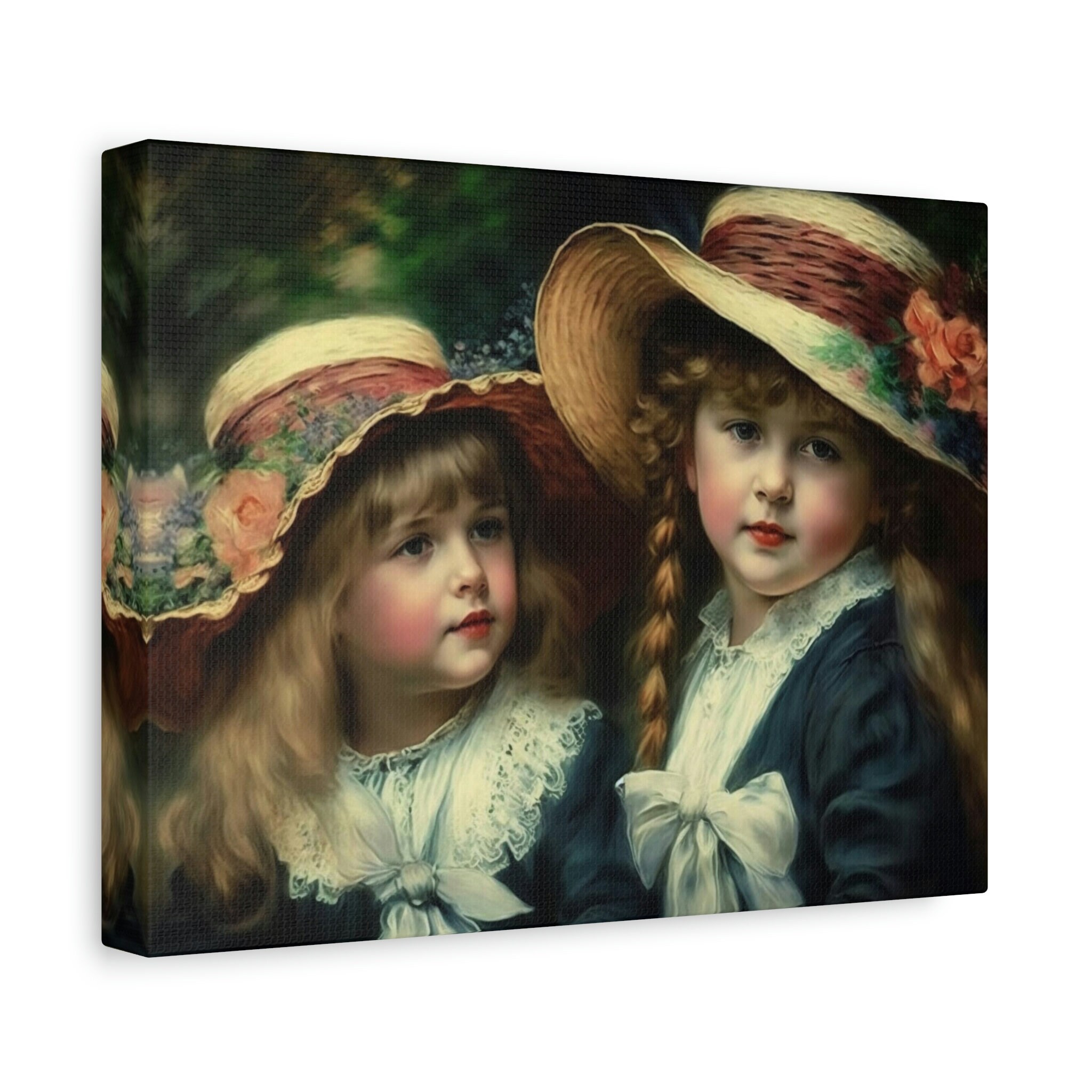 Two Little Girls Canvas Print, Impressionist Canvas, French ...