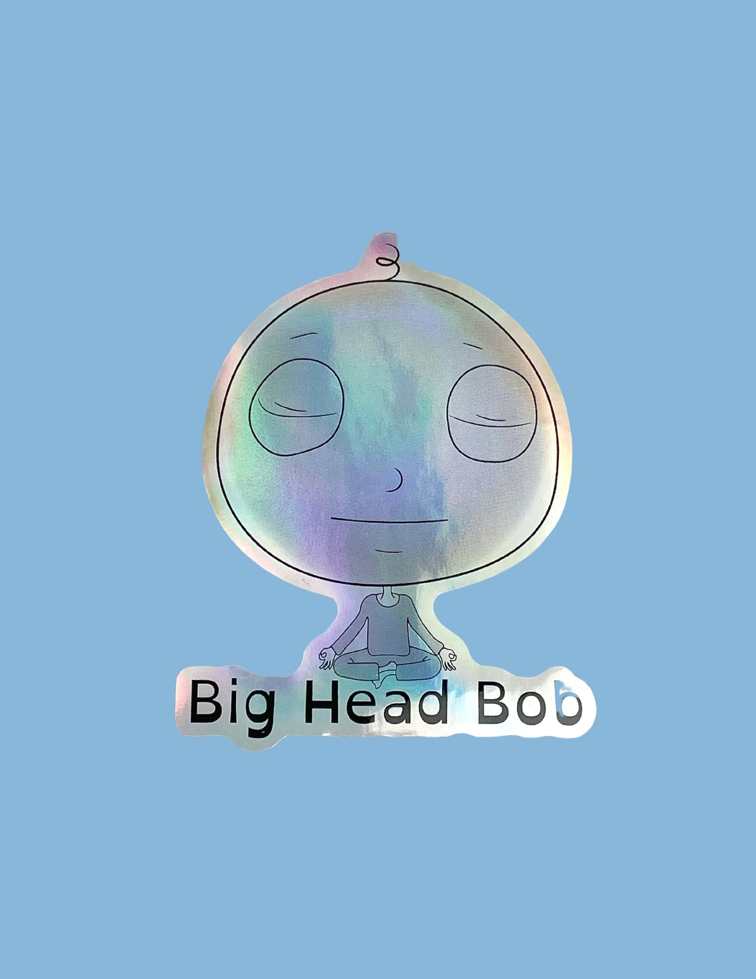10 Big Head Bob Holographic Iridescent Sticker Rainbow Bundle Pack ...