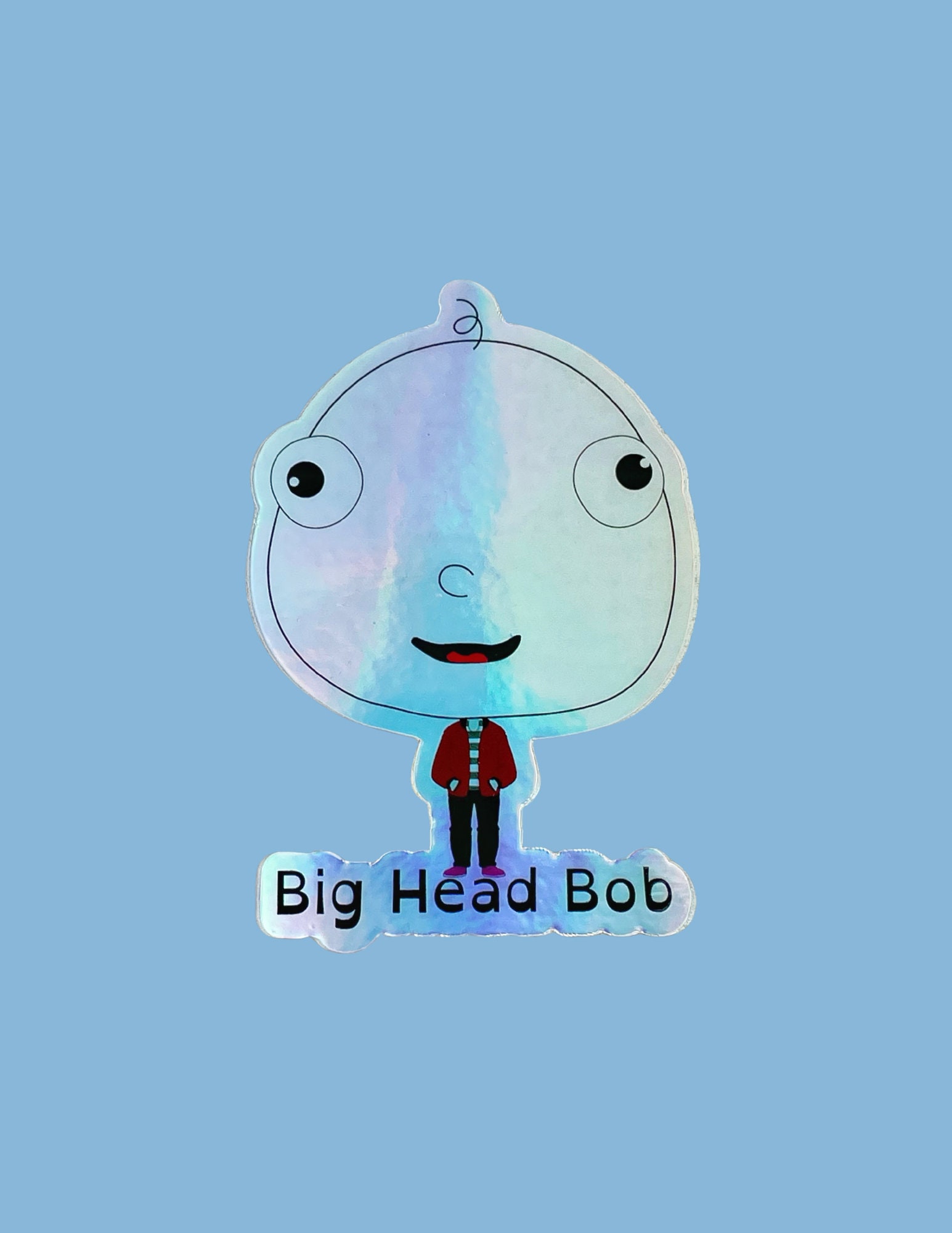 10 Big Head Bob Holographic Iridescent Sticker Rainbow Bundle Pack ...