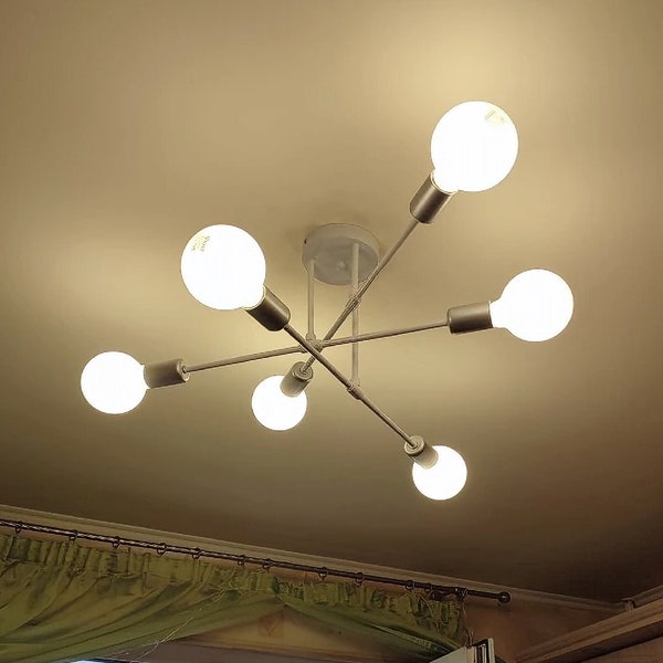 Multi Arm Ceiling Light - Etsy