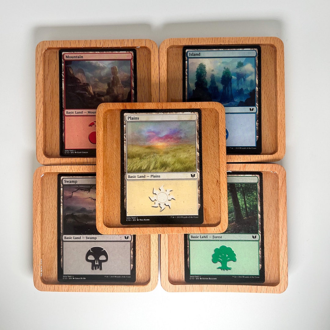 Magic the Gathering Coasters - Lands Edition - Etsy