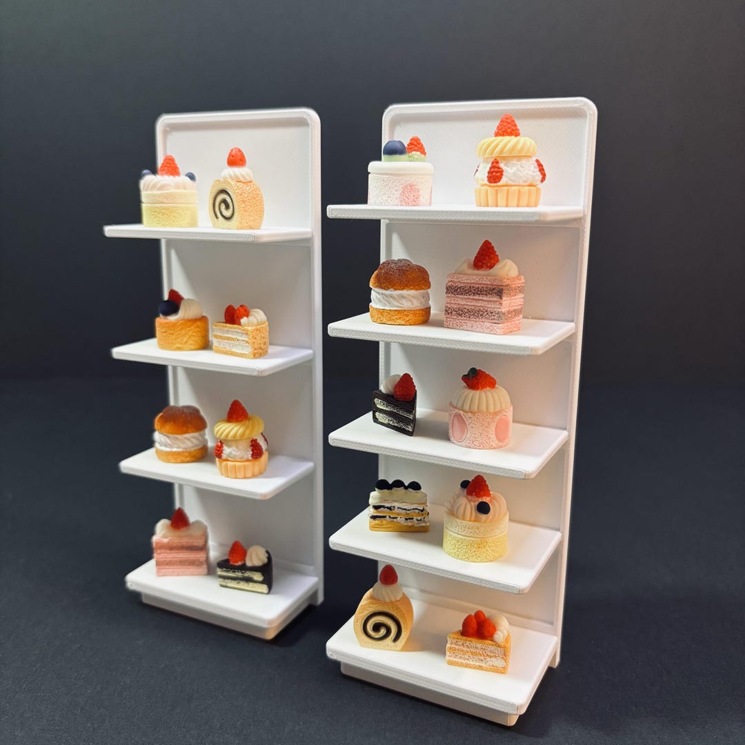 Miniature 4 and 5 Tier Shelves - Miniature Furniture 1/12 Scale ...