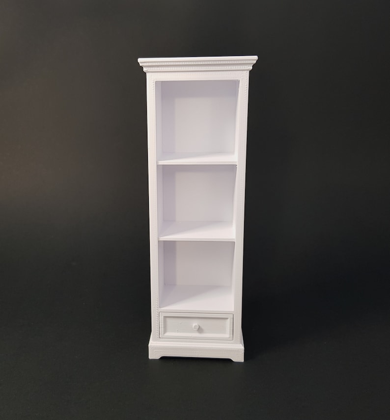 Miniature Bookcase With 3 Shelves & 1 Drawer Miniature Furniture 1/12 Scale, Digital STL Files ...