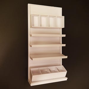 Miniature Shelves - Configurable Layout - Miniature Furniture 1/12 ...