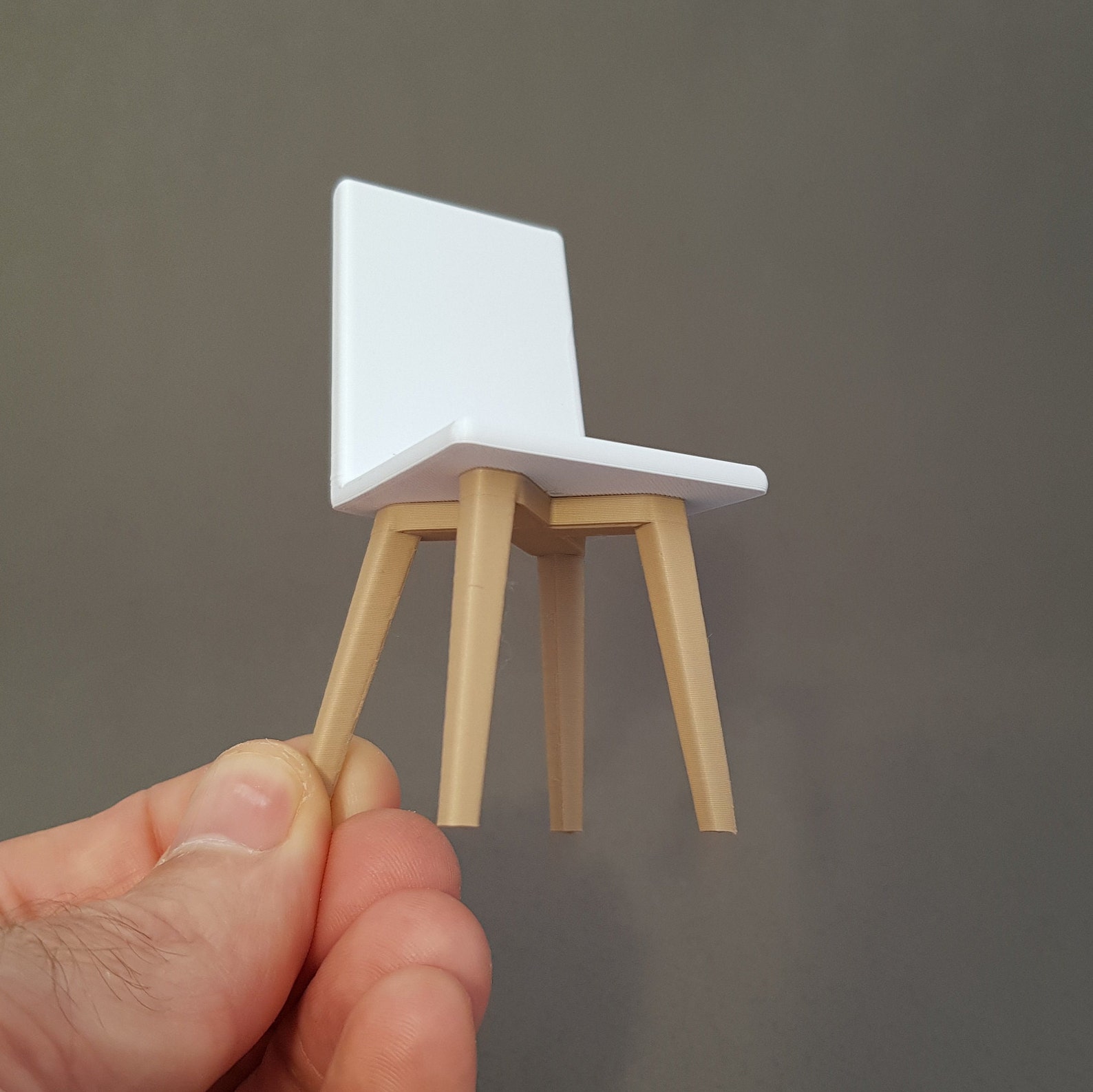 Dining Table and Chairs - Miniature Furniture 1/12 Scale, Digital STL ...