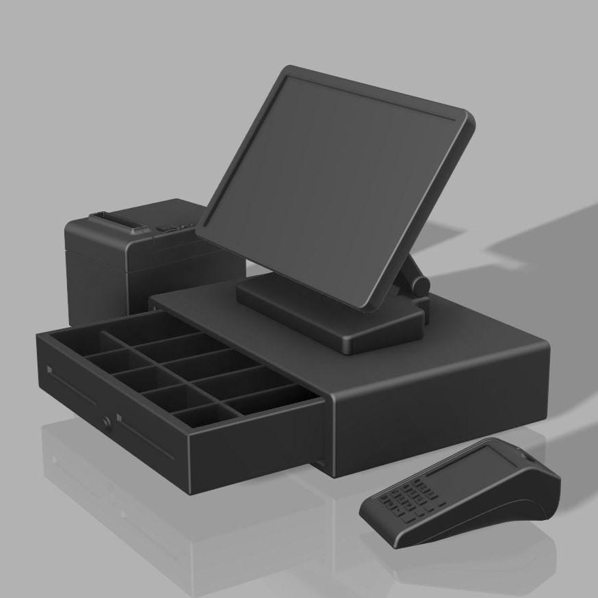 Point of Sale Setup - Card Machine, Cash Register and Receipt Printer ...