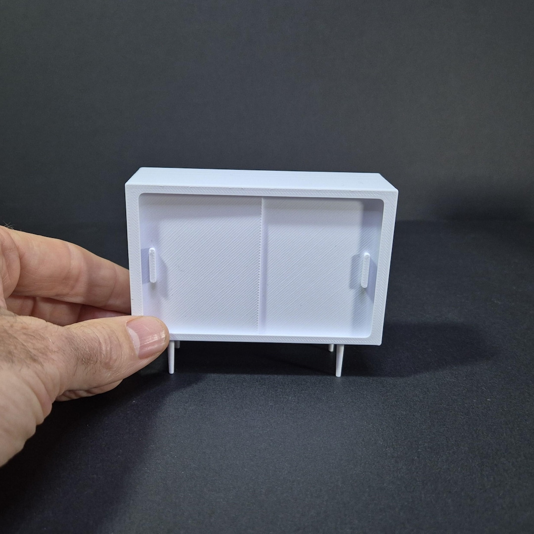 Miniature Sideboard With Sliding Doors - Miniature Furniture 1/12 Scale ...
