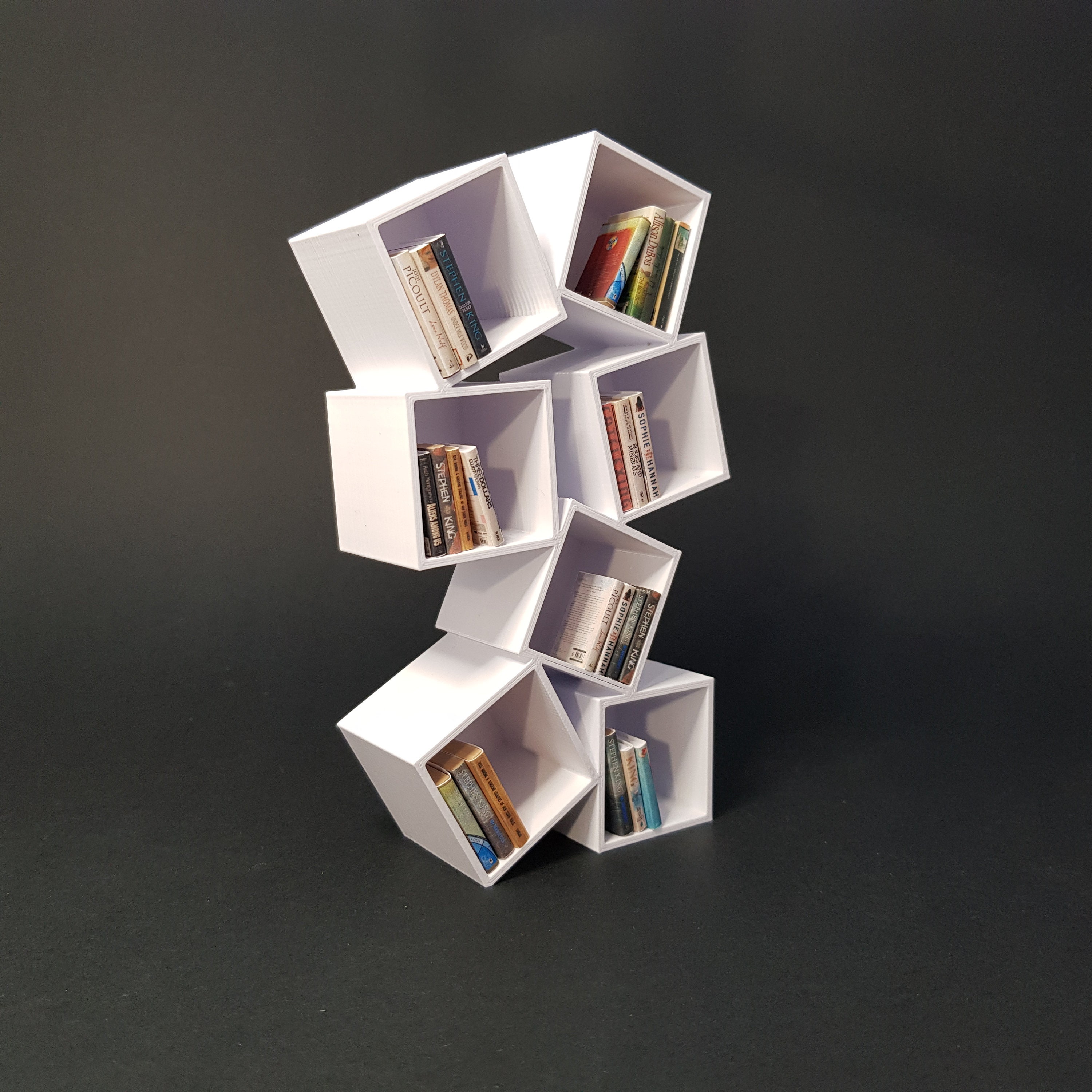 Miniature Balancing Cubes Bookcase Miniature Furniture 1/12 Scale ...