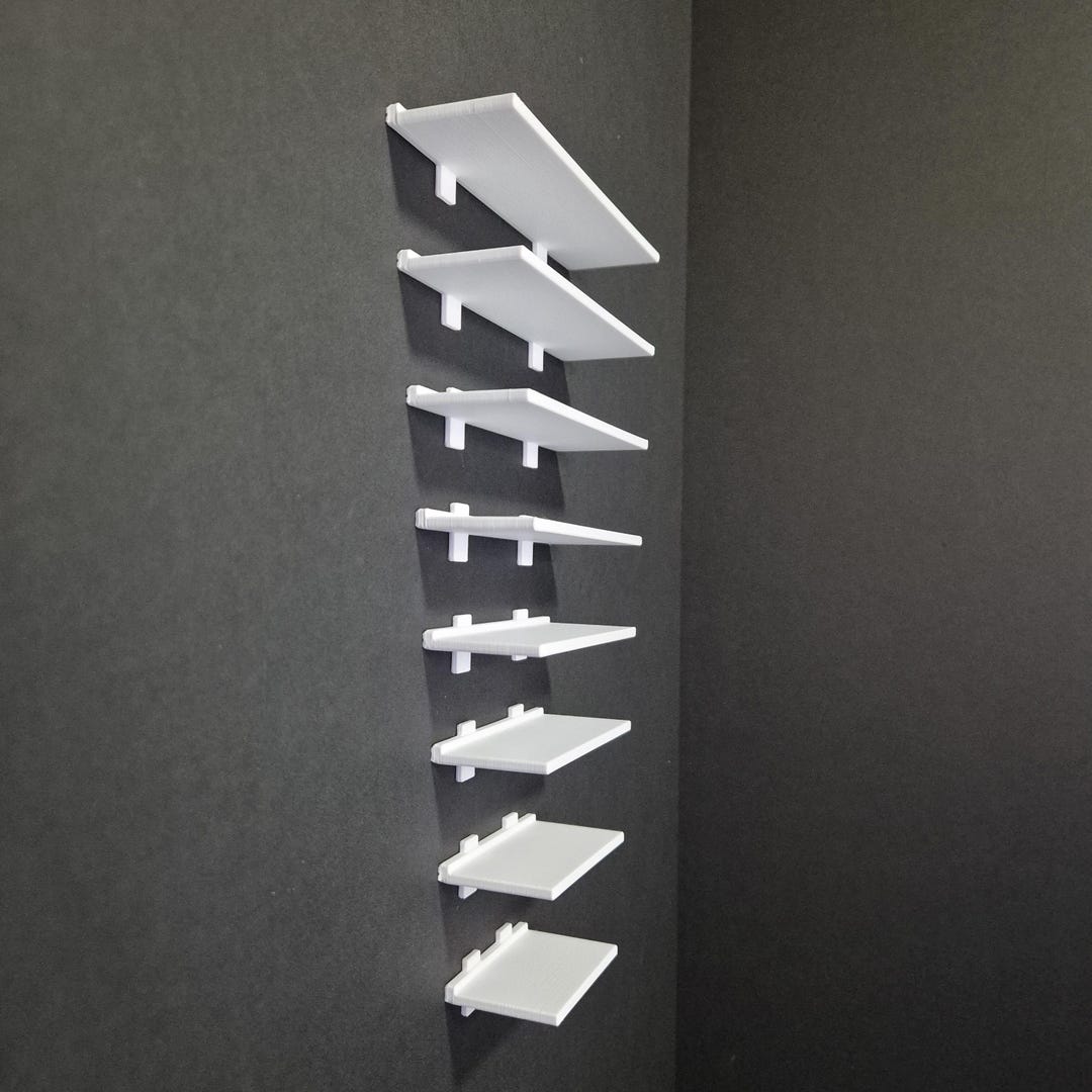 Shelves - 8 Sizes - Miniature Furniture 1/12 Scale, Digital STL Files ...