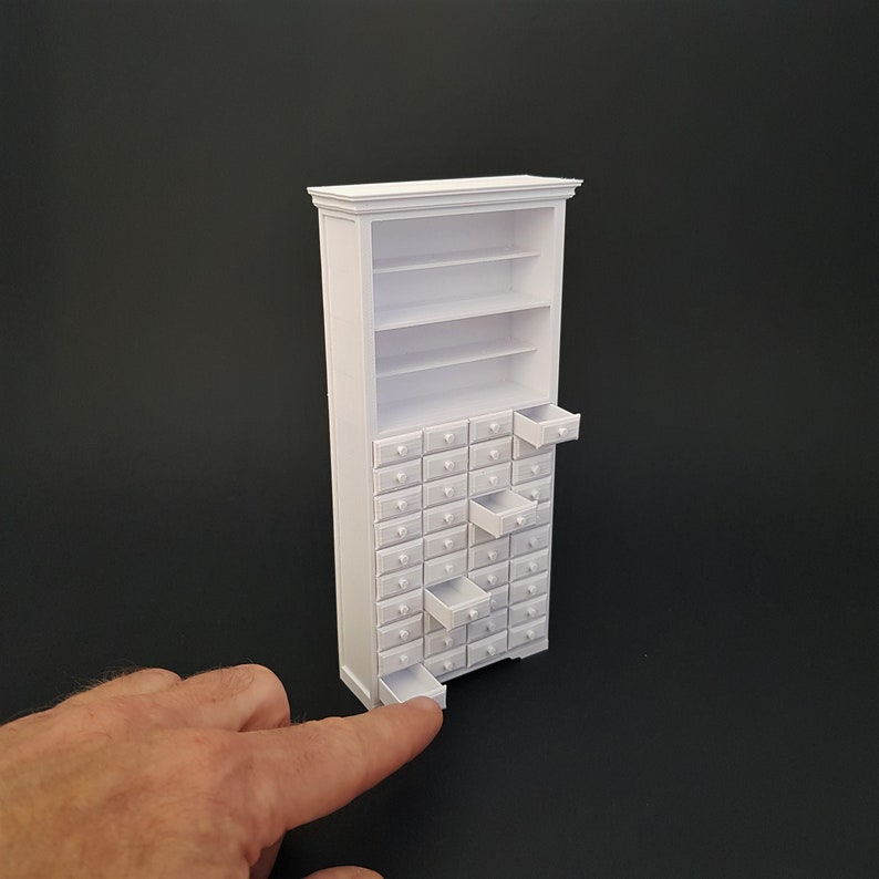 Miniature 40 Drawer Apothecary Cabinet - Miniature Furniture 1/12 Scale ...