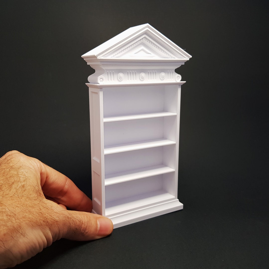 Miniature Bookcase With 4 Shelves - Miniature Furniture 1/12 Scale ...