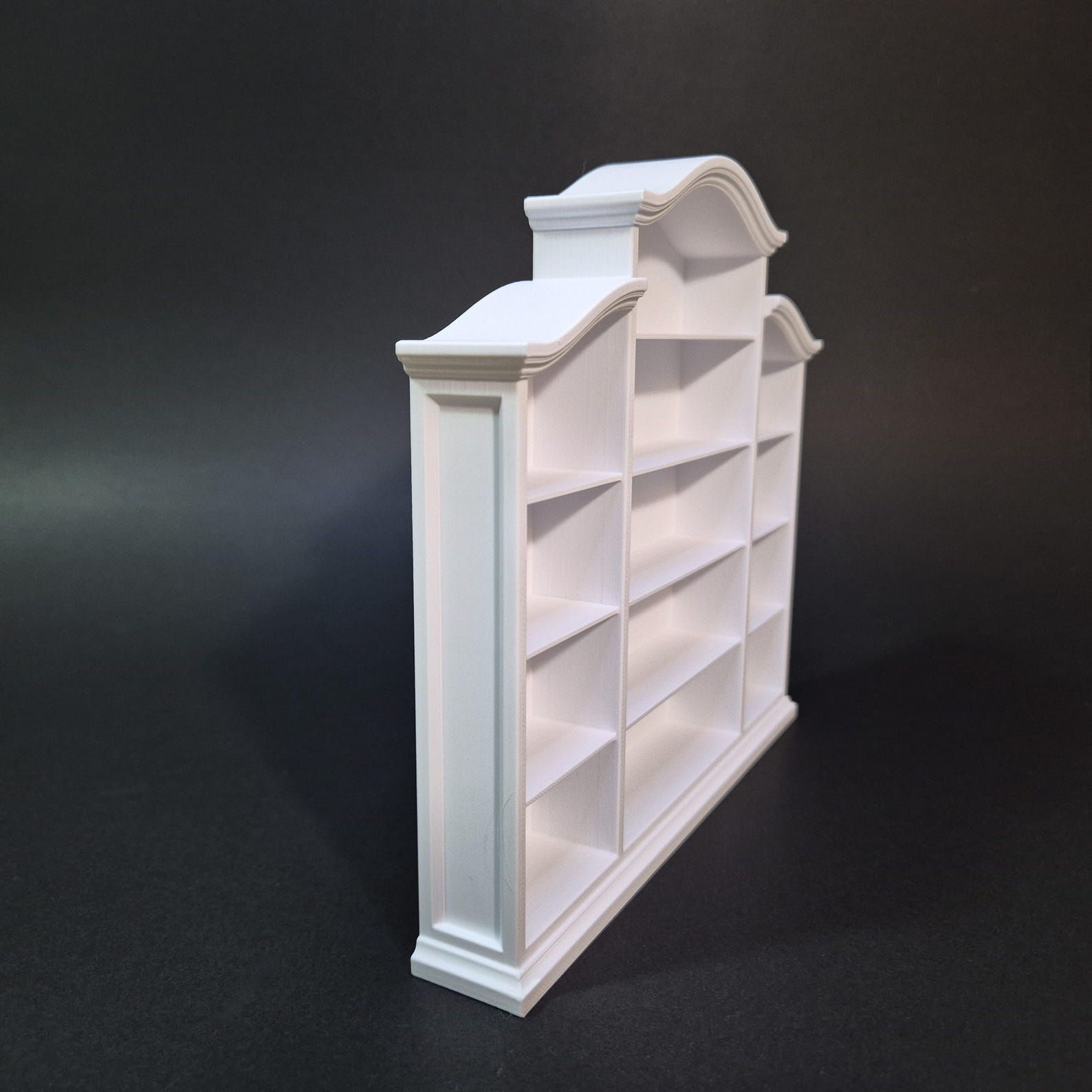 Miniature 3 Bay Bookcase - Miniature Furniture 1/12 Scale, Digital STL ...