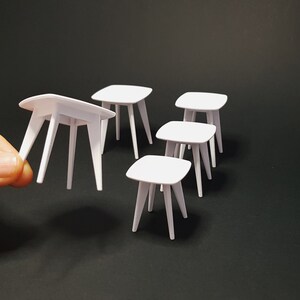 End Table / Side Table 5 Sizes - Miniature Furniture 1/12 Scale ...