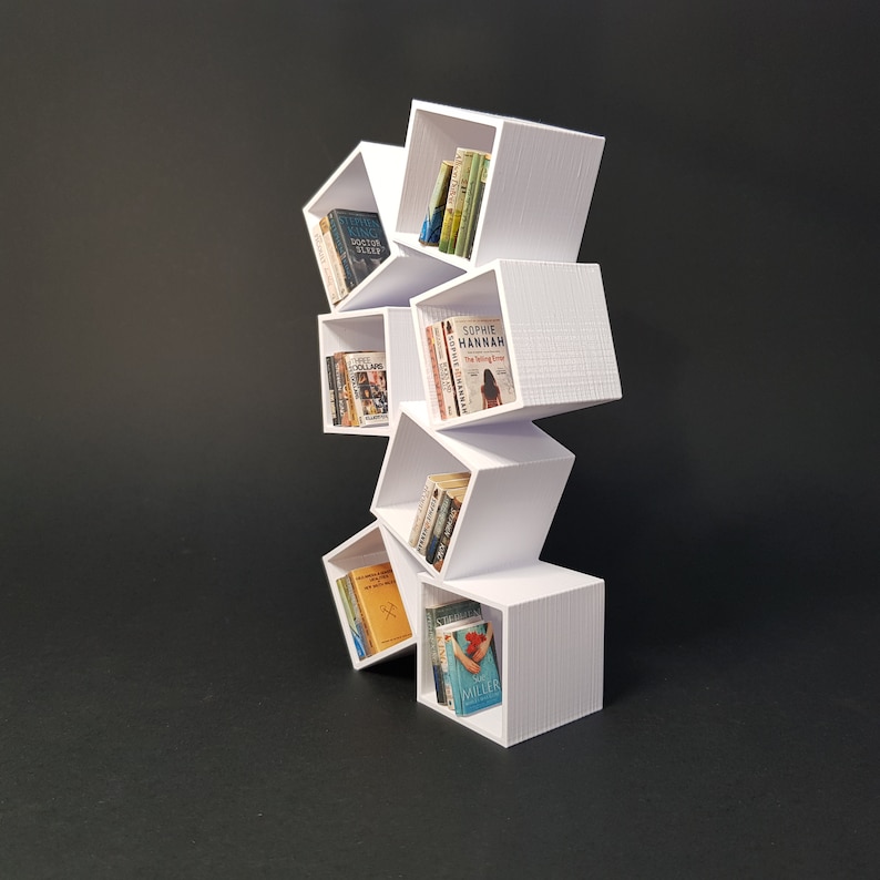Miniature Balancing Cubes Bookcase Miniature Furniture 1/12 Scale ...